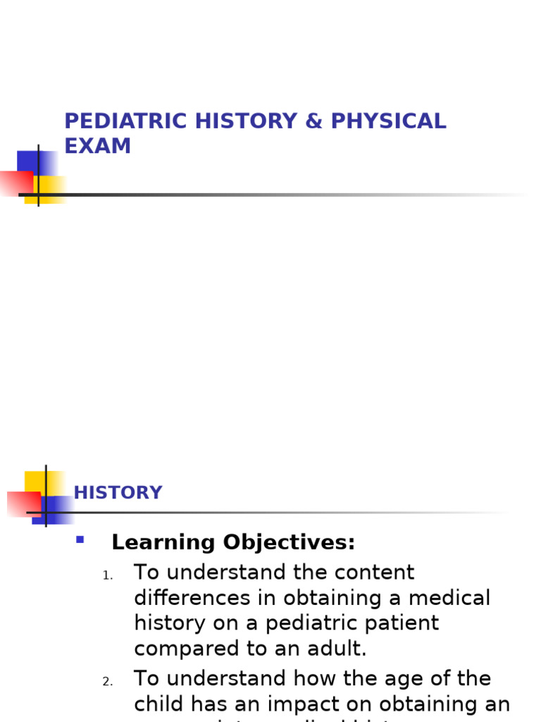 Pediatric History & Physical Exam | PDF | Childbirth | Clinical Medicine