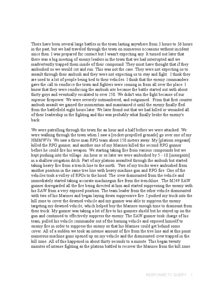 Intense Battle: Ambush and Counterattack | PDF | Rocket Propelled Grenade | Ambush