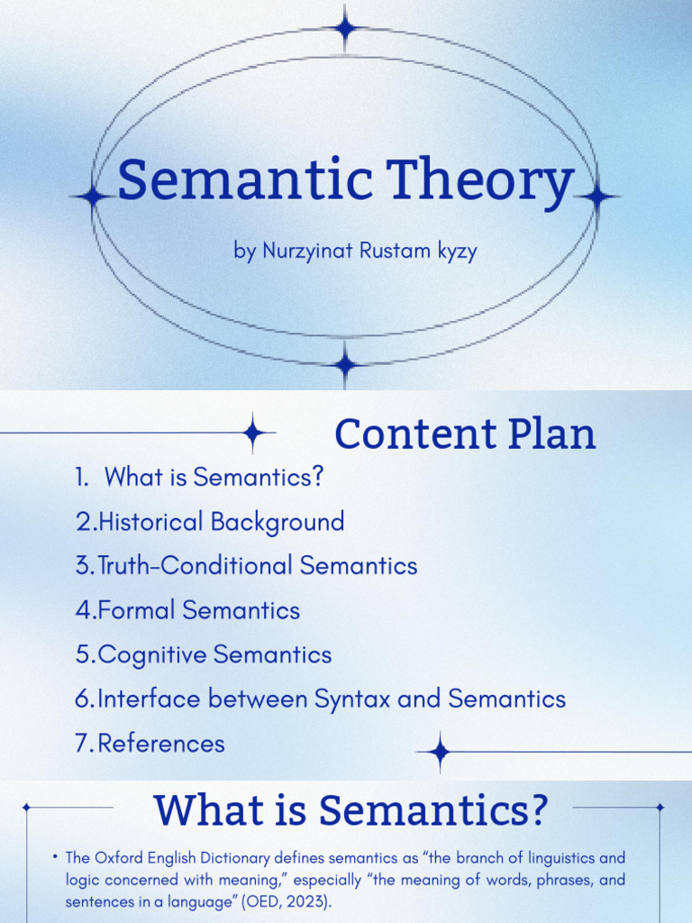 Semantic Theory by Nurzyinat | PDF