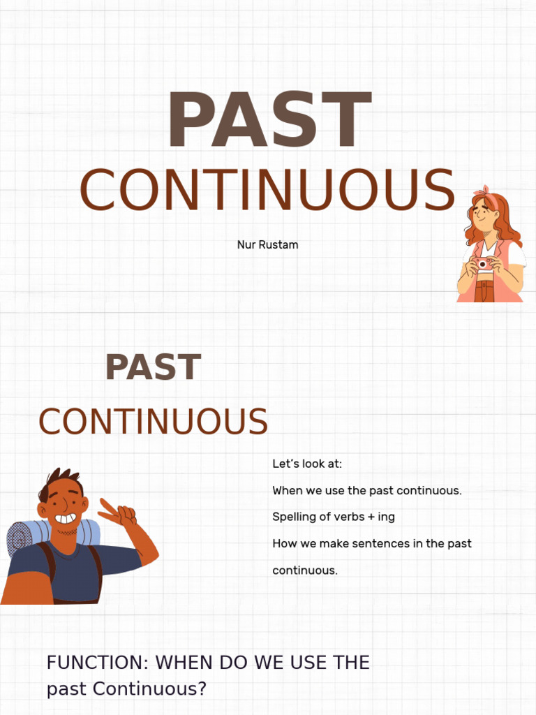 Past Continuous Presentation | PDF | Grammar | Linguistic Morphology