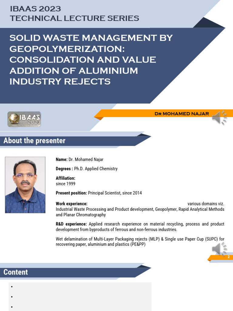 IBAAS 2023 Series - Lecture 11 - Dr. Najar | PDF | Aluminium | Materials