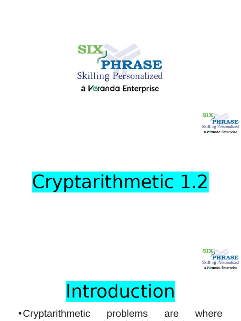 4 Crypt Arithmetic 2-21-12 2024 | PDF