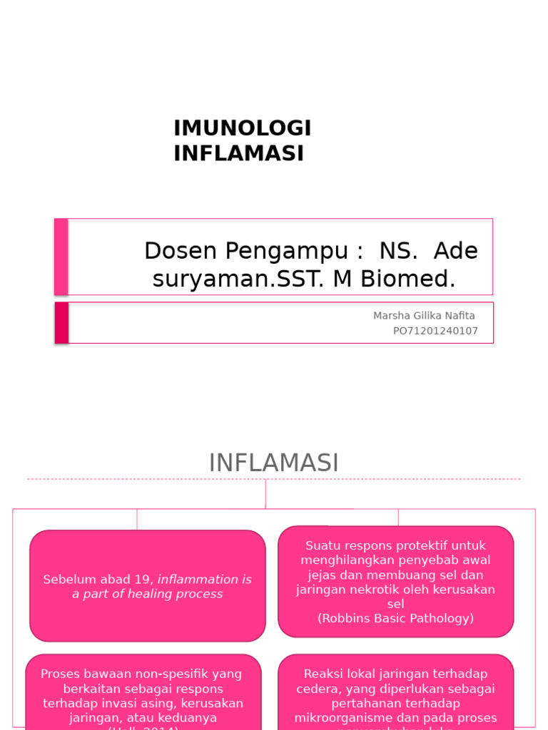 Proses dan Tipe Inflamasi dalam Imunologi | PDF