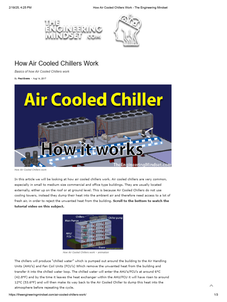 Air Cooled Chiller Operation Explained | PDF | Applied And ...