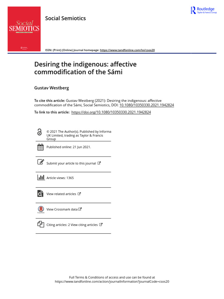 Desiring The Indigenous Affective Commodification of The S Mi | PDF ...