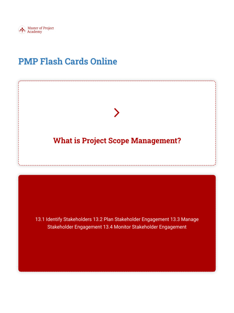 2023 Flash Cards - Free Demo (20 PMP Flash Cards) | PDF | Project ...