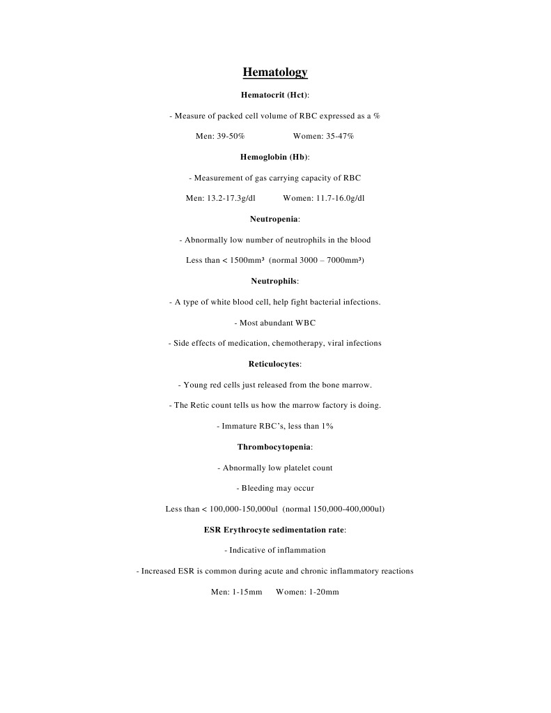 Hematology: Hematocrit (HCT) | PDF | Anemia | Red Blood Cell
