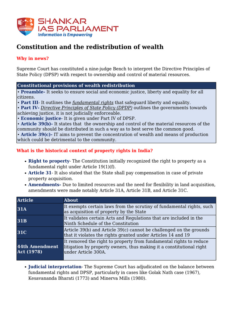 constitution-and-the-redistribution-of-wealth | PDF | Taxes | Economic Inequality