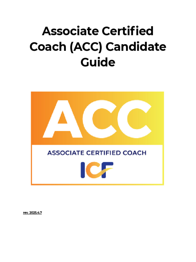 64 More Pages Icf Cs Acc Candidate Guide | PDF | Performance Appraisal | Credential