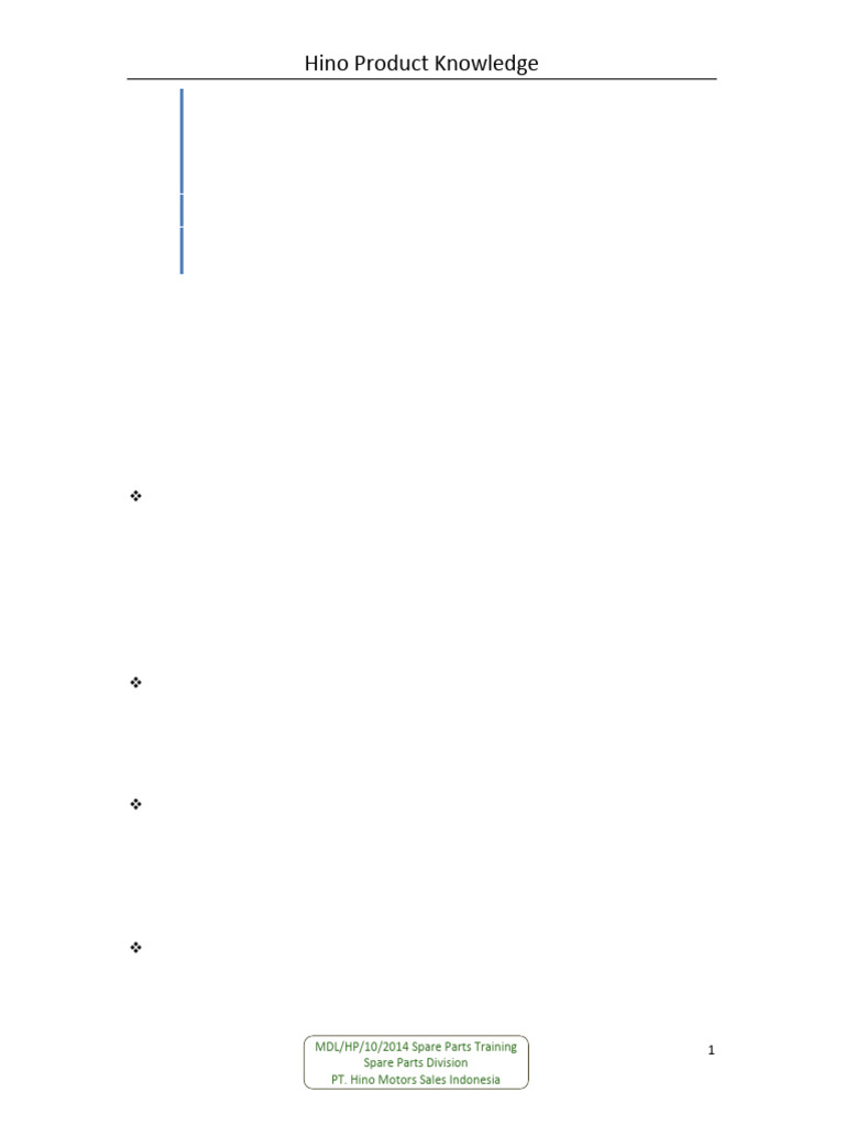 Hino Product Knowledge | PDF | Brake | Clutch