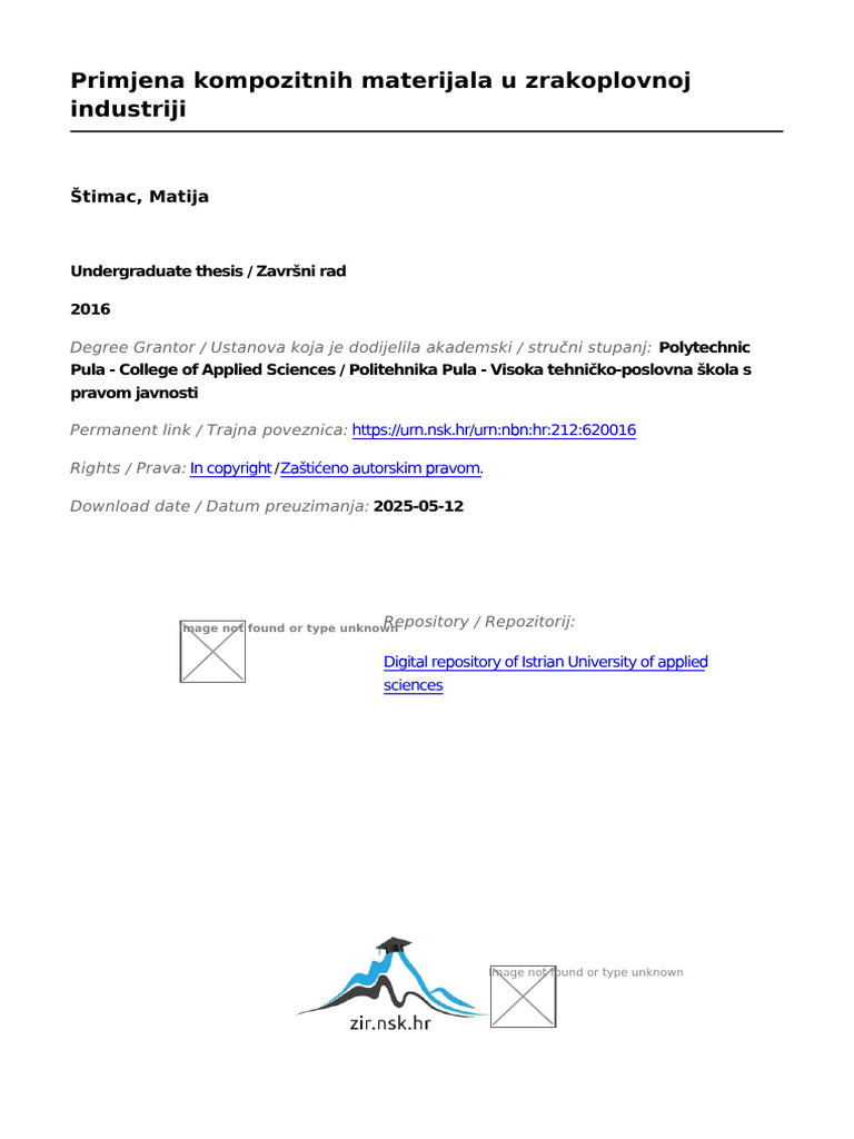 Stimac Matija Politehnikapu 2016 Zavrs Struc | PDF
