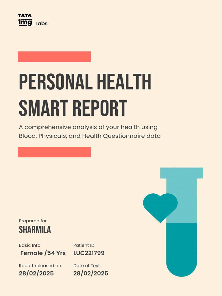 Personal Health Smart Report: Sharmila | PDF | White Blood Cell ...