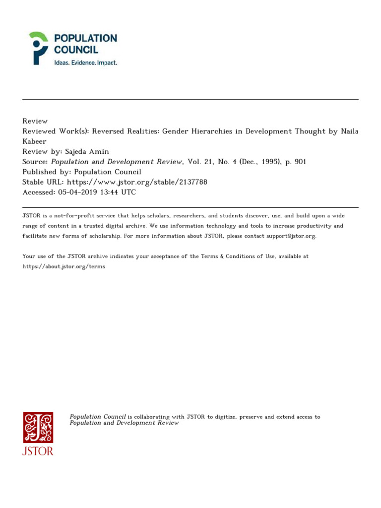 Gender Hierarchies in Development Thought by Naila | PDF | Feminism ...