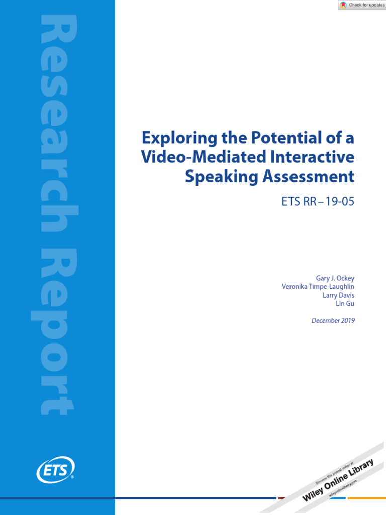 5 - Exploring The Potential of A Video Mediated Interactive Speaking ...