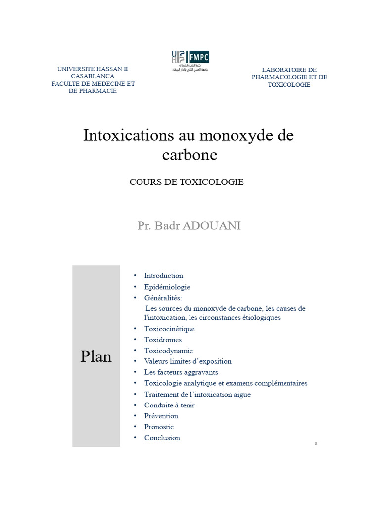 INTOXICATION CO | PDF