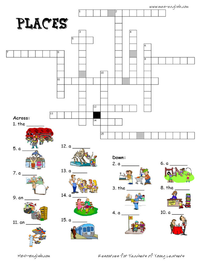 MES Worksheets - places in the city | PDF