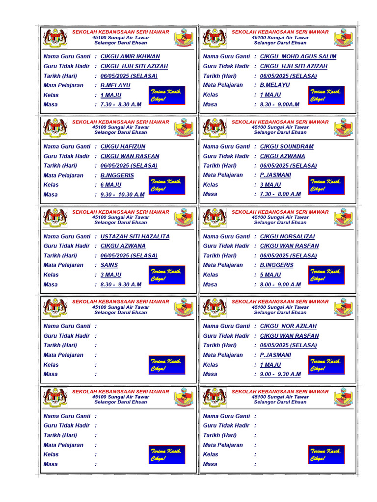 Relif Hari Selasa 06052025 | PDF