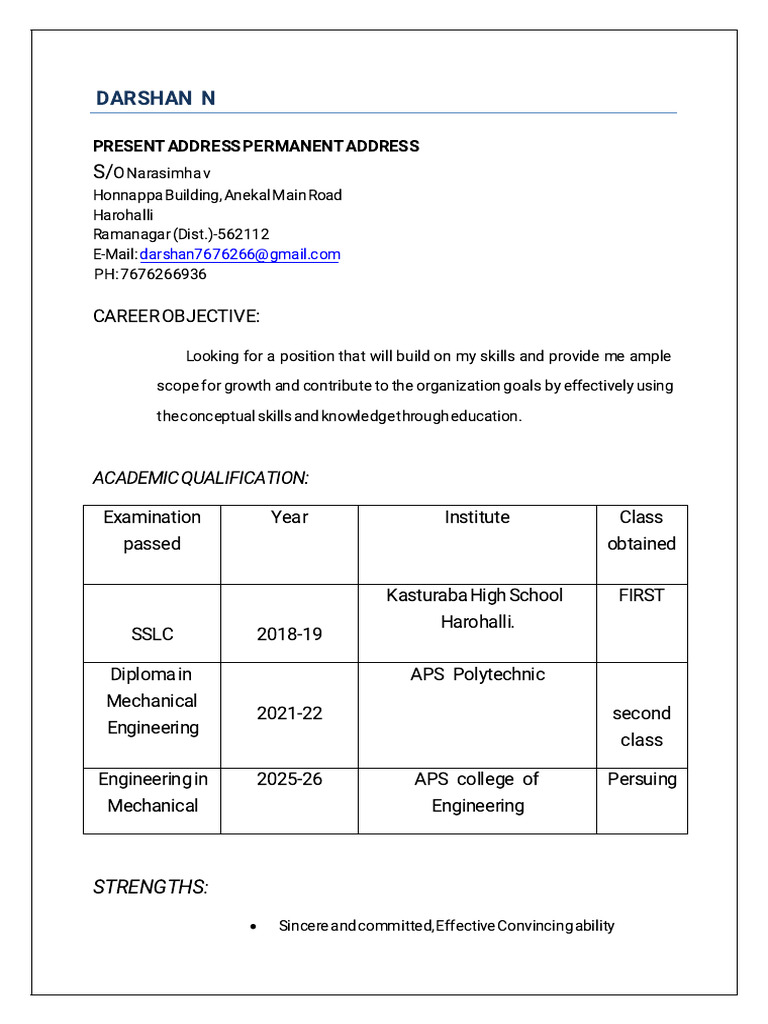 Darshan Resume | PDF