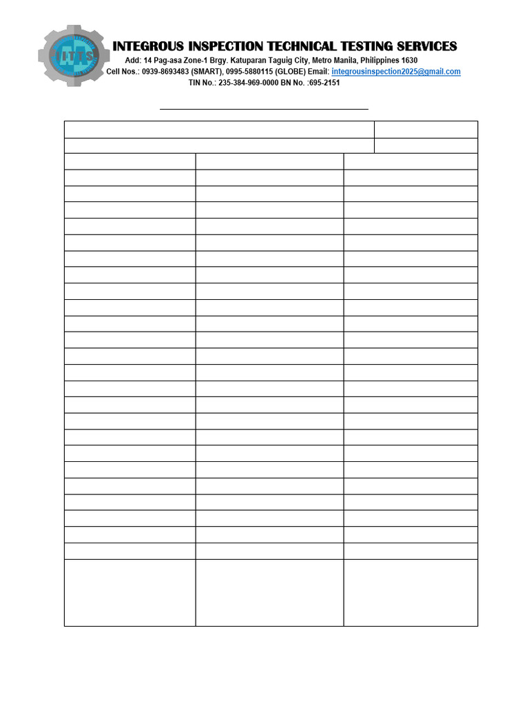 Penetrant Transmittal Form | PDF
