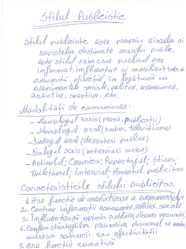 Stilul Publicistic | PDF