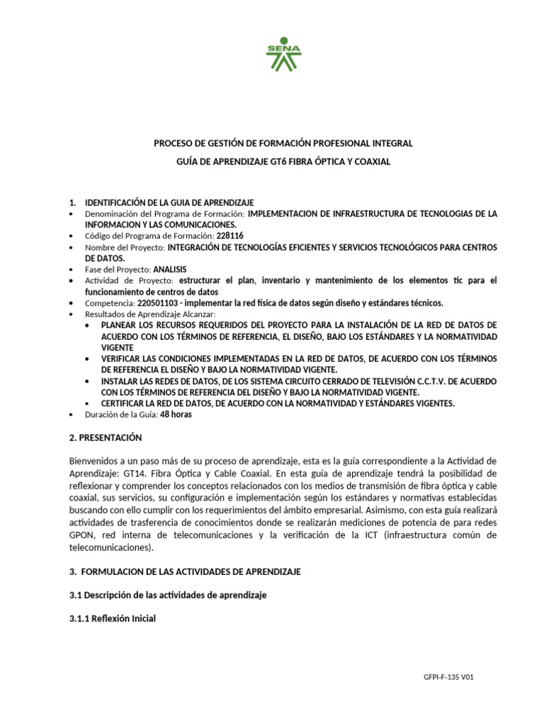 Gt6 Juan Espitia | PDF | Fibra óptica | Cable coaxial