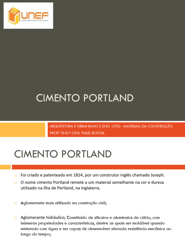 Aula 4 Cimento Pdf Cimento União