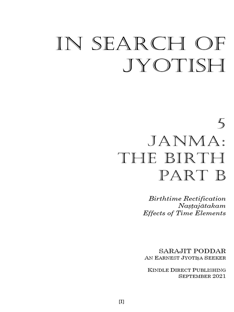 Book 5B_Janma, The Birth_rectification | PDF | Twilight | Hindu Astrology