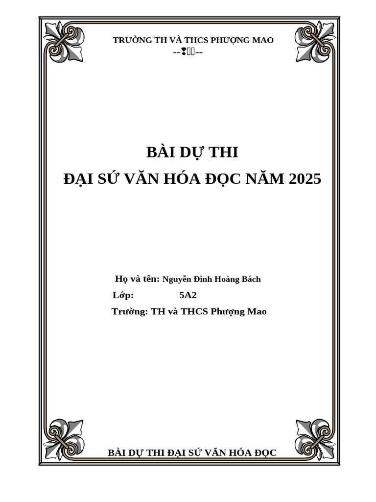 TRƯỜNG TH VÀ THCS PHƯỢNG MAO 1 | PDF