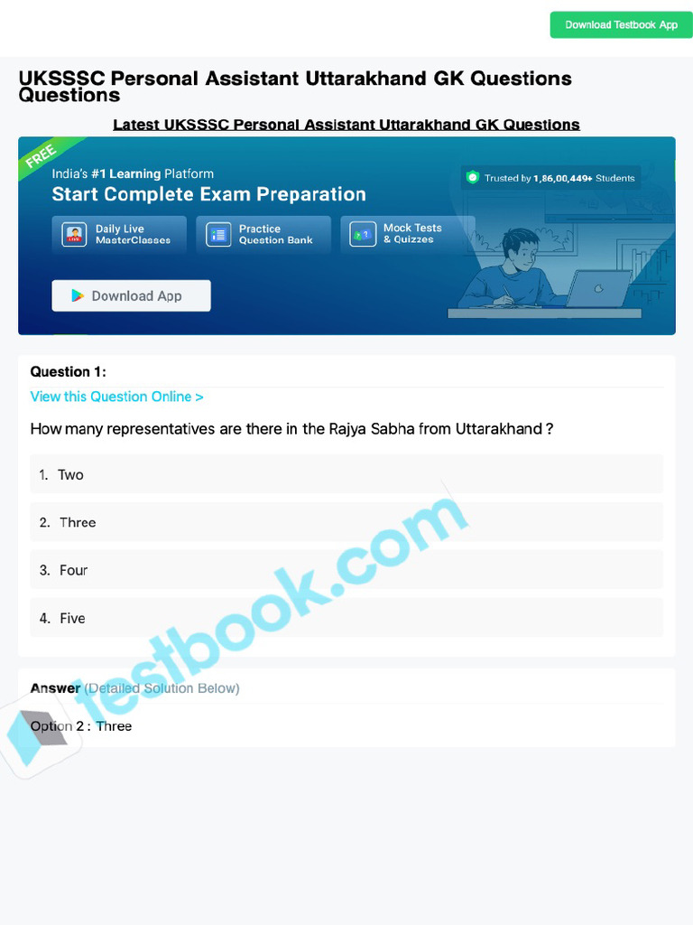 uksssc-personal-assistant-uttarakhand-gk-questions--671613c22c1907b9bf841b9e | PDF