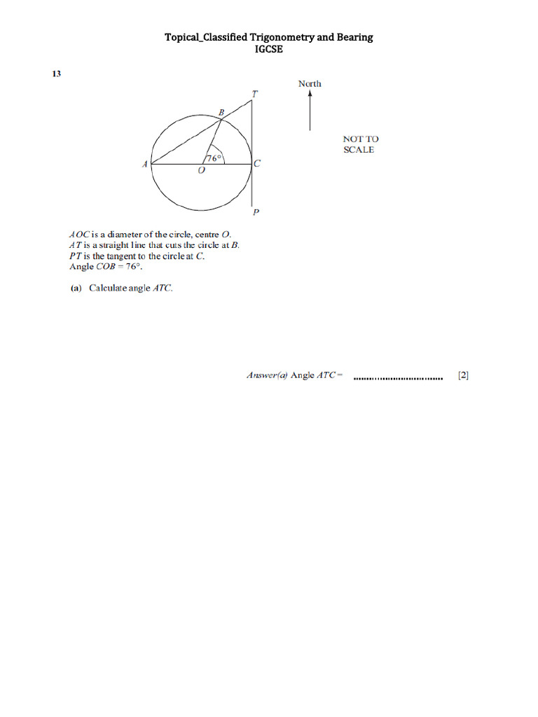 Topical Trigonometry and Bearing - 250401 - 154707 | PDF