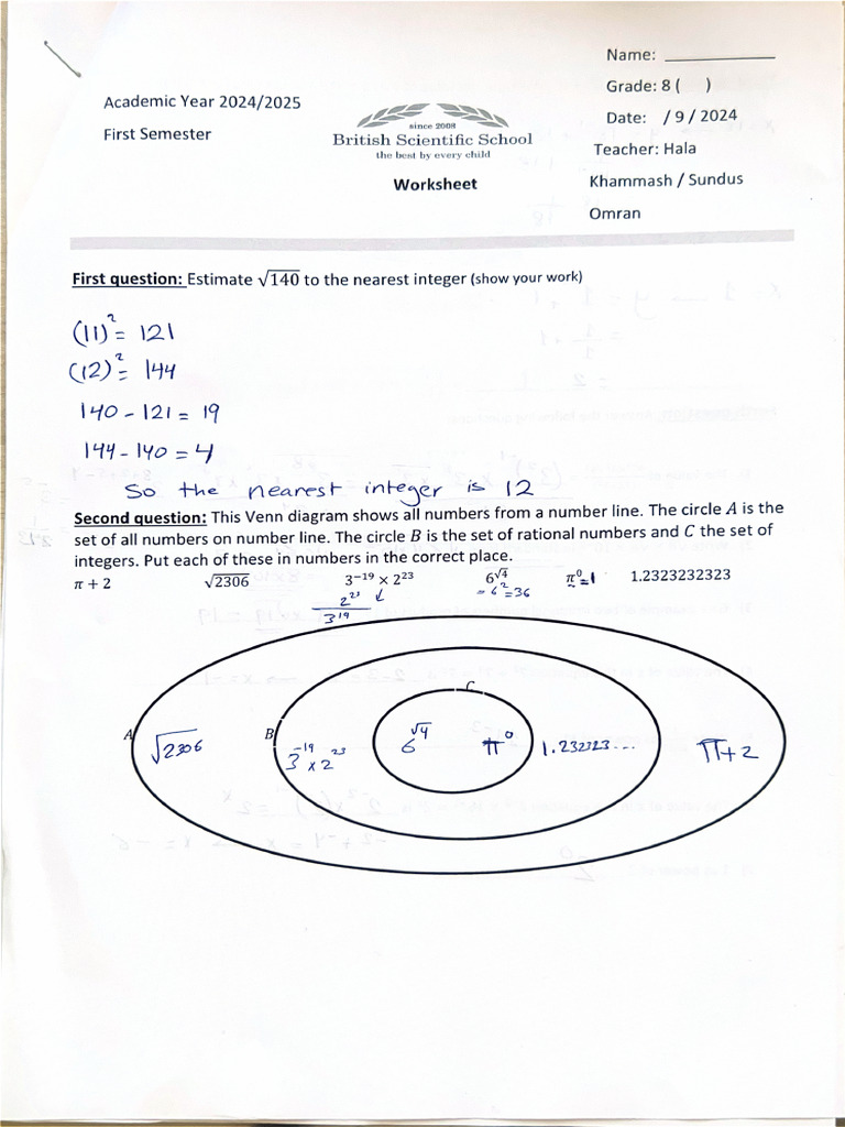 Math Worksheet | PDF