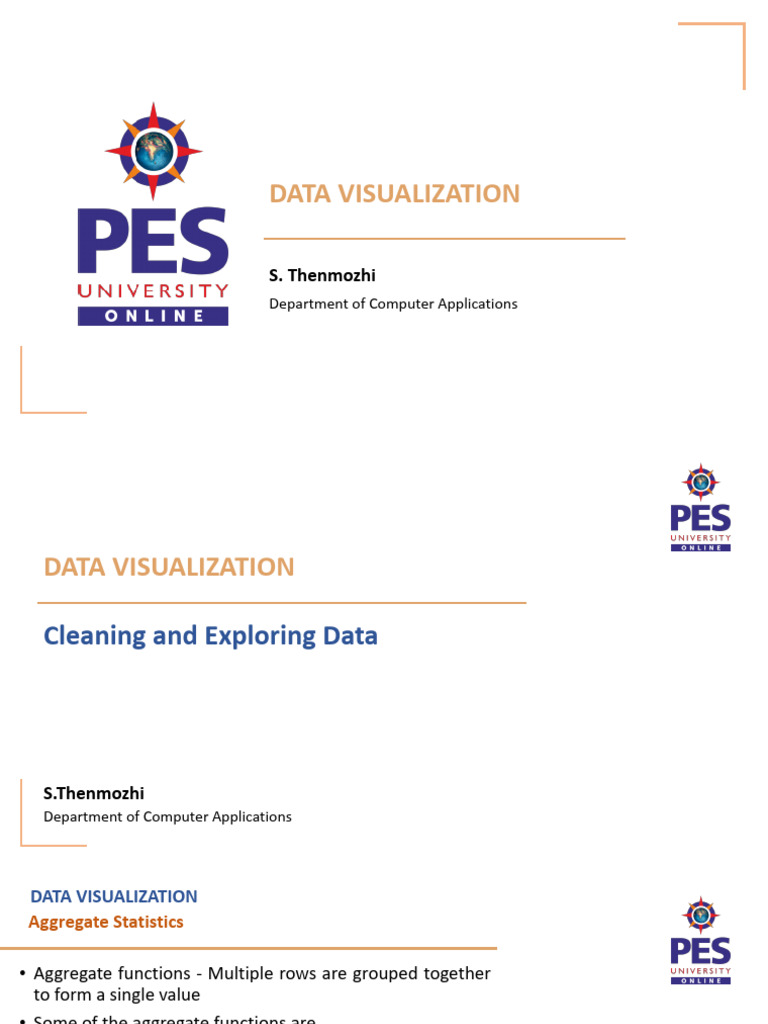 UQ21CA632B Unit2 Class16 Aggregate Statistics&Sorting&Pivoting | PDF