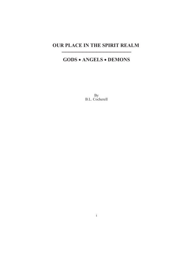 Understanding the Spirit Realm | PDF | Jesus | Antichrist