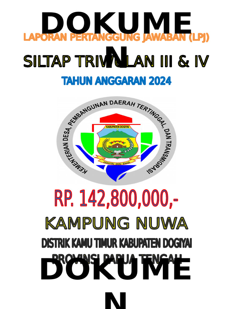 Cover LPJ Siltap III & IV Kamp. Nuwa | PDF