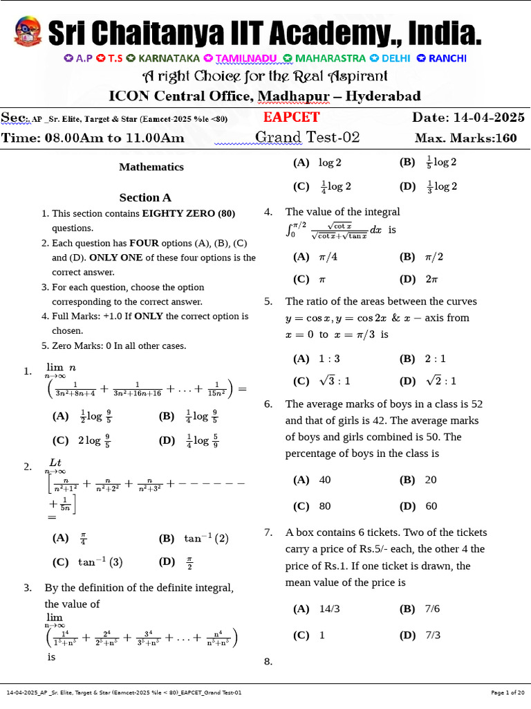 14-04-2025_AP _Sr. Elite, Target & Star (Eamcet-2025 %le 80)_EAPCET ...