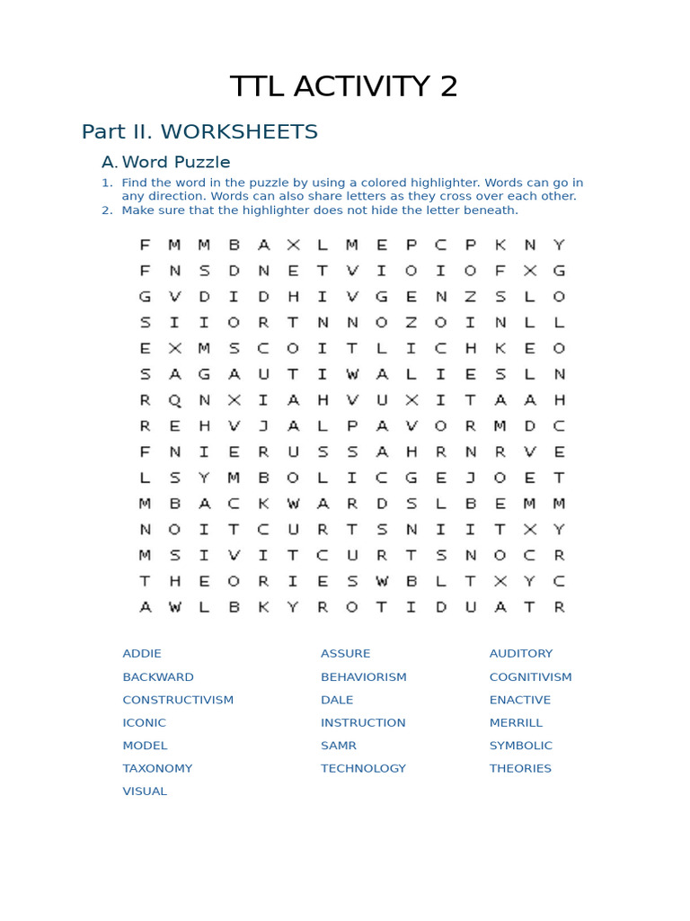 TTL Activity 2 | PDF