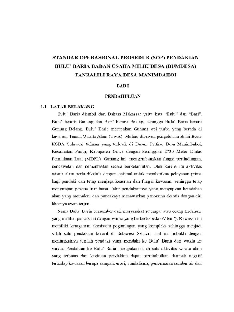 Sop Bulu' Baria | PDF