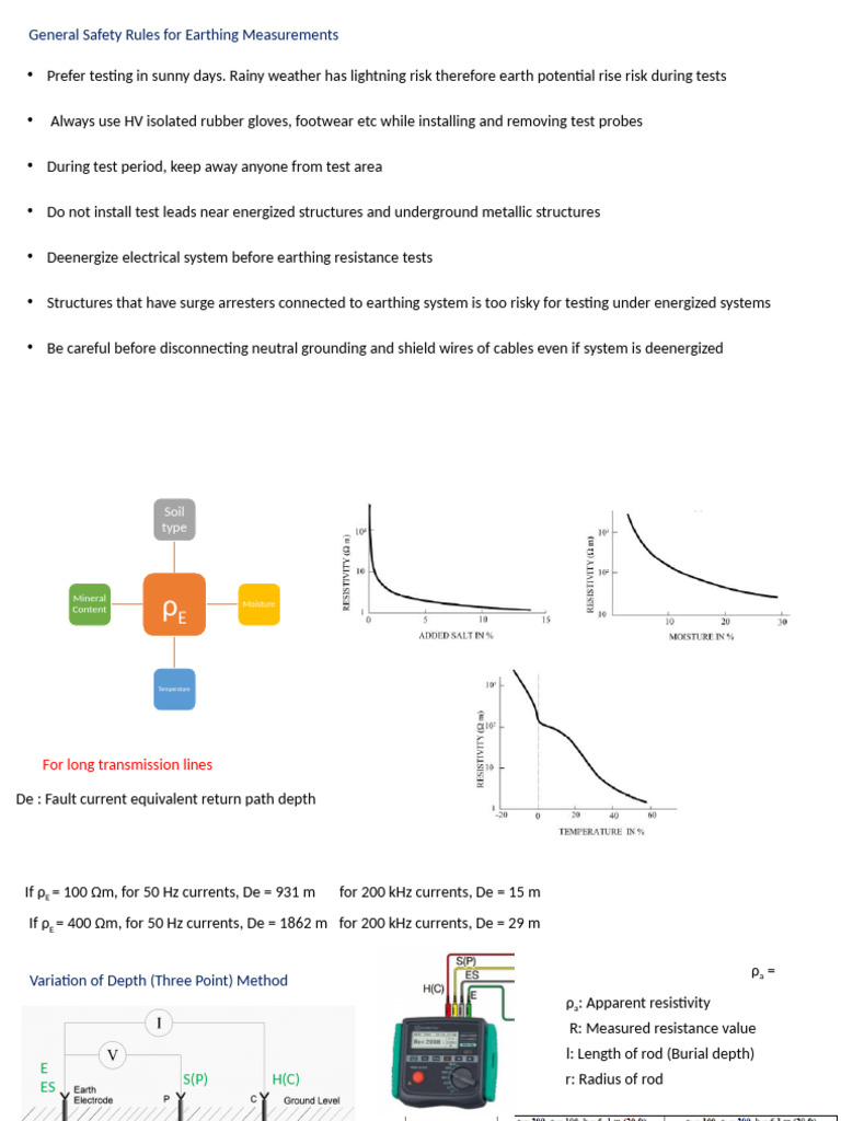 Earthing Measurement | PDF | Electromagnetism | Electrical Engineering