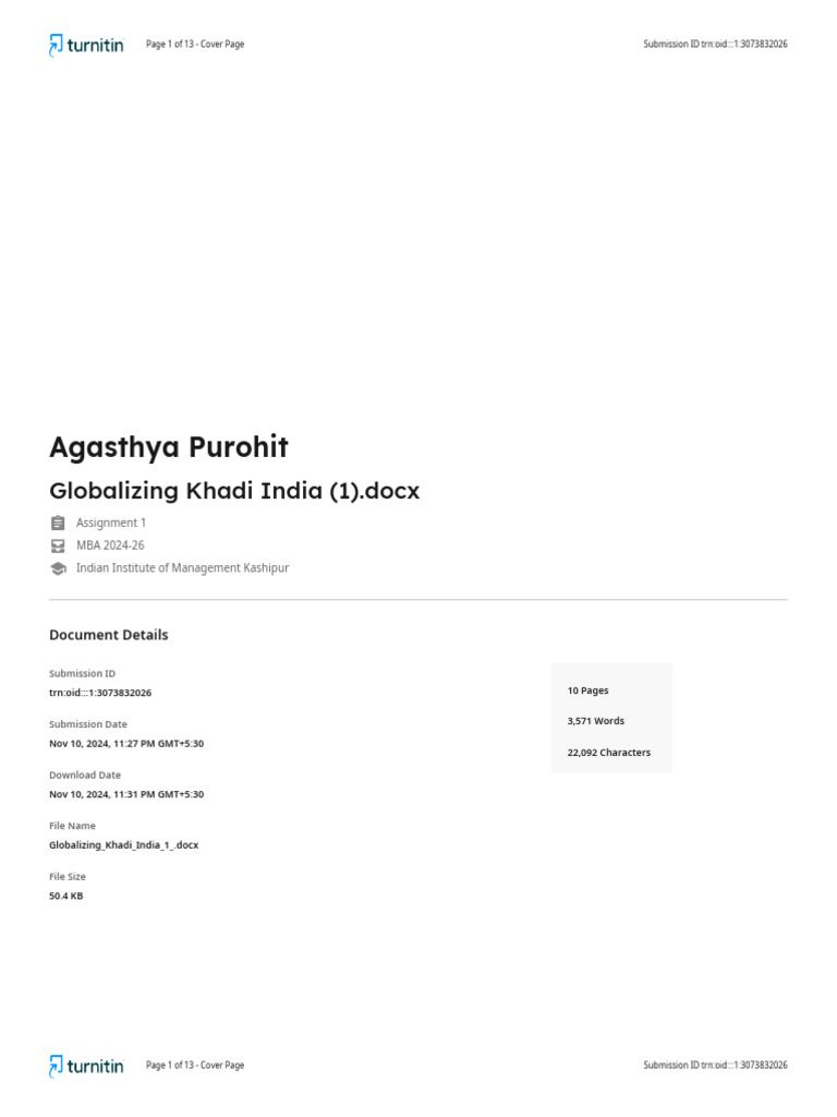 Globalizing Khadi India 1 | PDF | Pricing | Brand