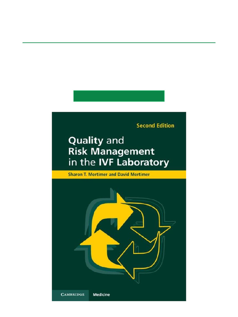 Quick Download Quality and Risk Management in the IVF Laboratory, 2nd ...