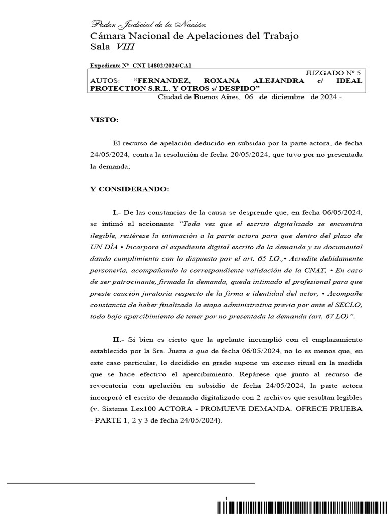 Fallo - 2025-05-08T184837.534 | PDF | Ley procesal | Juez