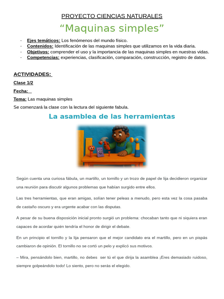 Proyectos de Máquinas Simples | PDF