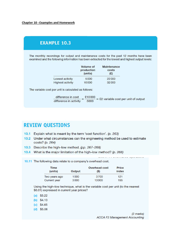 Chapter 10 Homework | PDF
