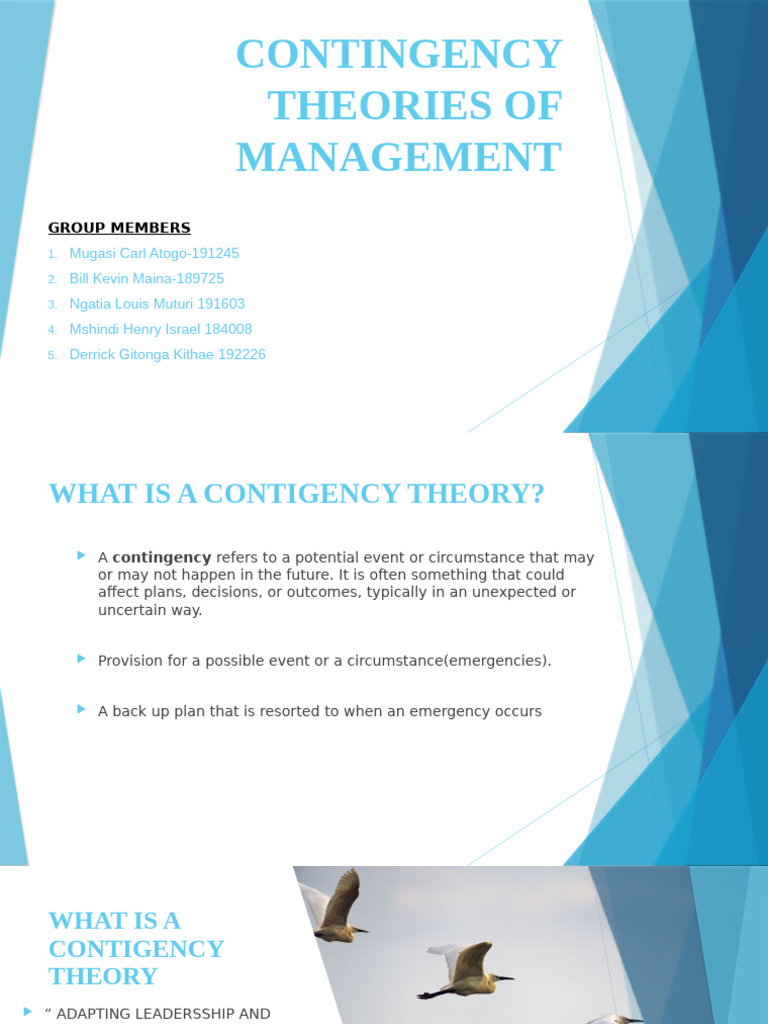 Contingency Theories of Management[1] | PDF | Leadership | Psychology