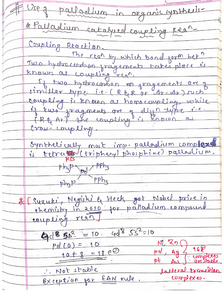 Pd Catalyzed Organic Synthesis | PDF