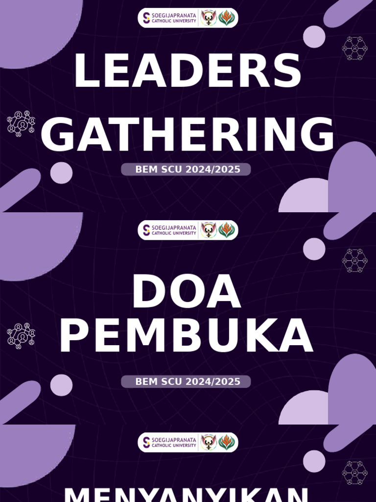 Leaders Gathering: BEM SCU 2024/2025 | PDF