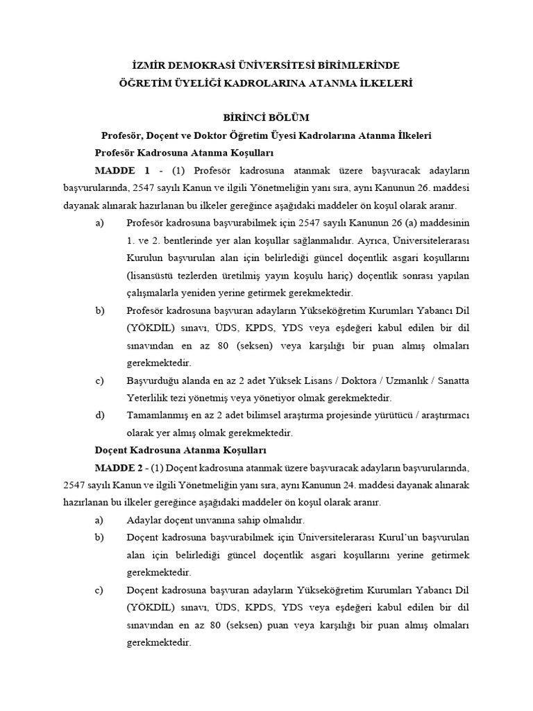 3 Idu - Atanma Ilkeleri | PDF
