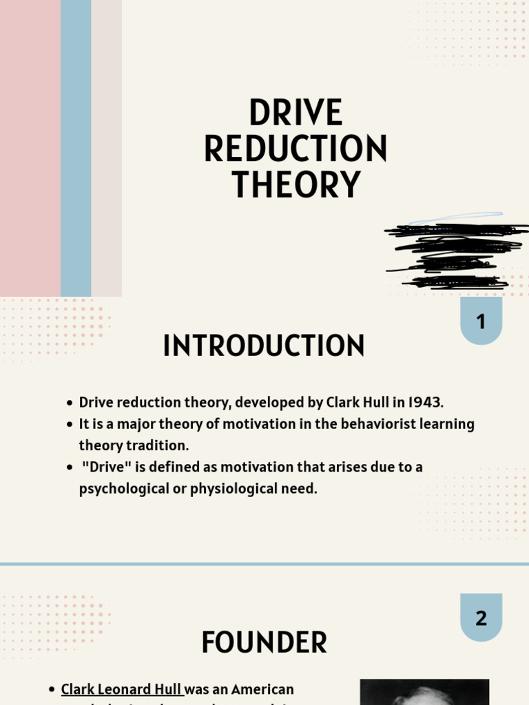 Drive Reduction Theory | PDF | Motivation | Motivational