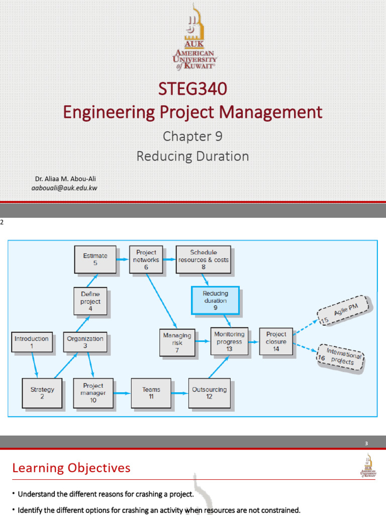STEG340 Chapter 9 Reducing Duration | PDF | Project Management