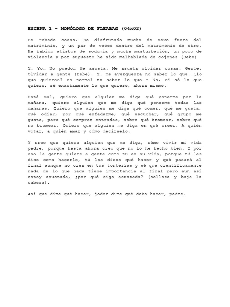 1 - Fleabag Monólogo | PDF